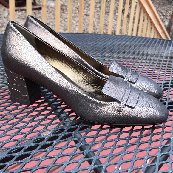 Lanvin | Shoes | Lanvin Block Heel Textured Olive Green 85m L Heel ...